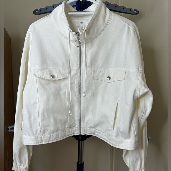 bp | Jackets & Coats | Nwot Bp White Jean Jacket | Poshmark